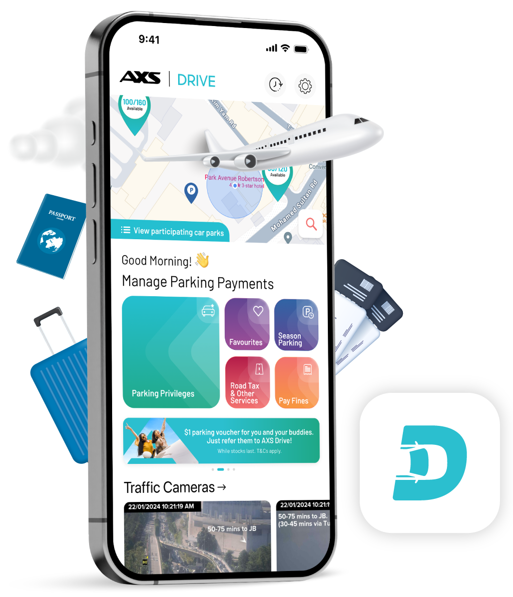 Park and win KrisFlyer Miles with AXS Drive