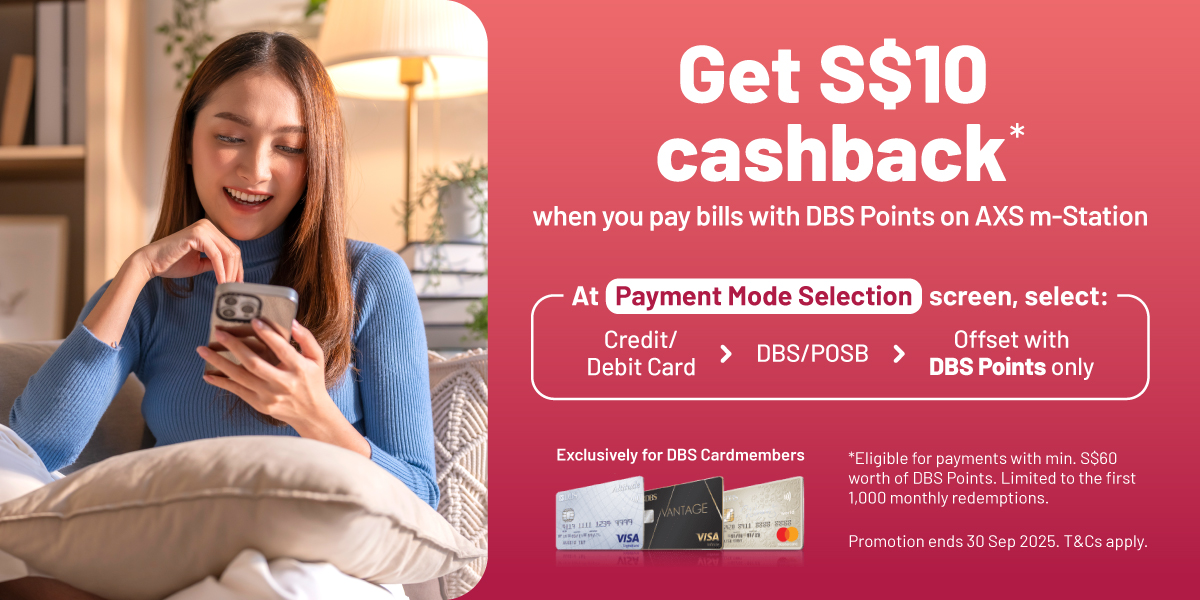 Get S$10 cashback with DBS PWP | AXS